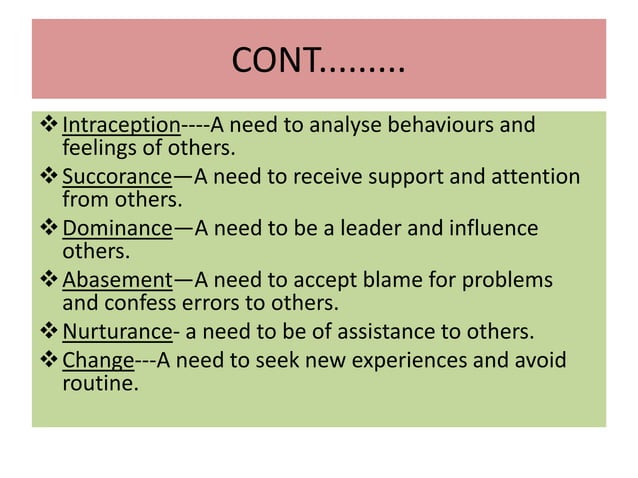 Edward personal preference scales | PPTX | Education