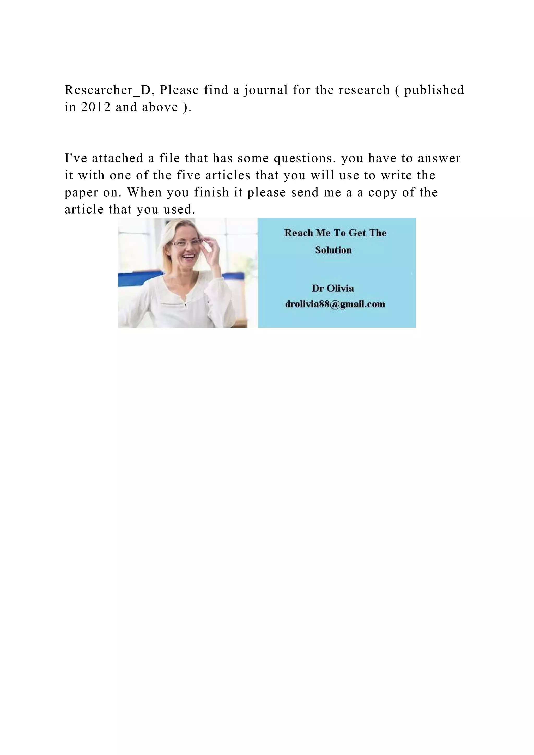 Researcher_D, Please find a journal for the research ( published in .docx