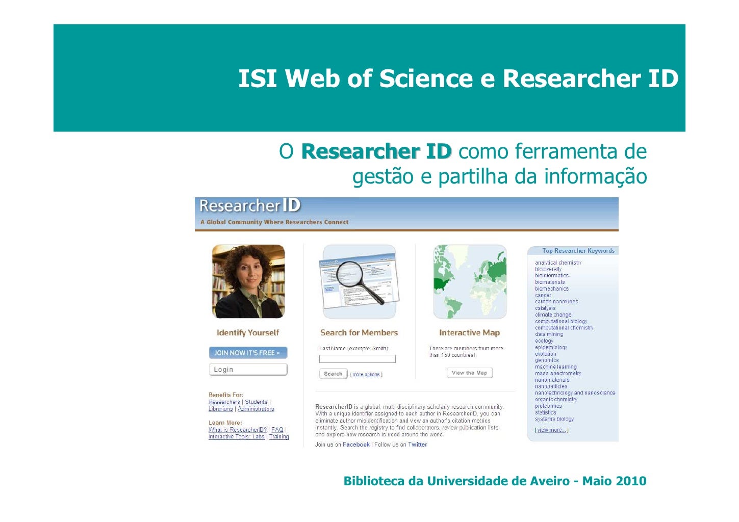 ISI Web of Science e Researcher ID