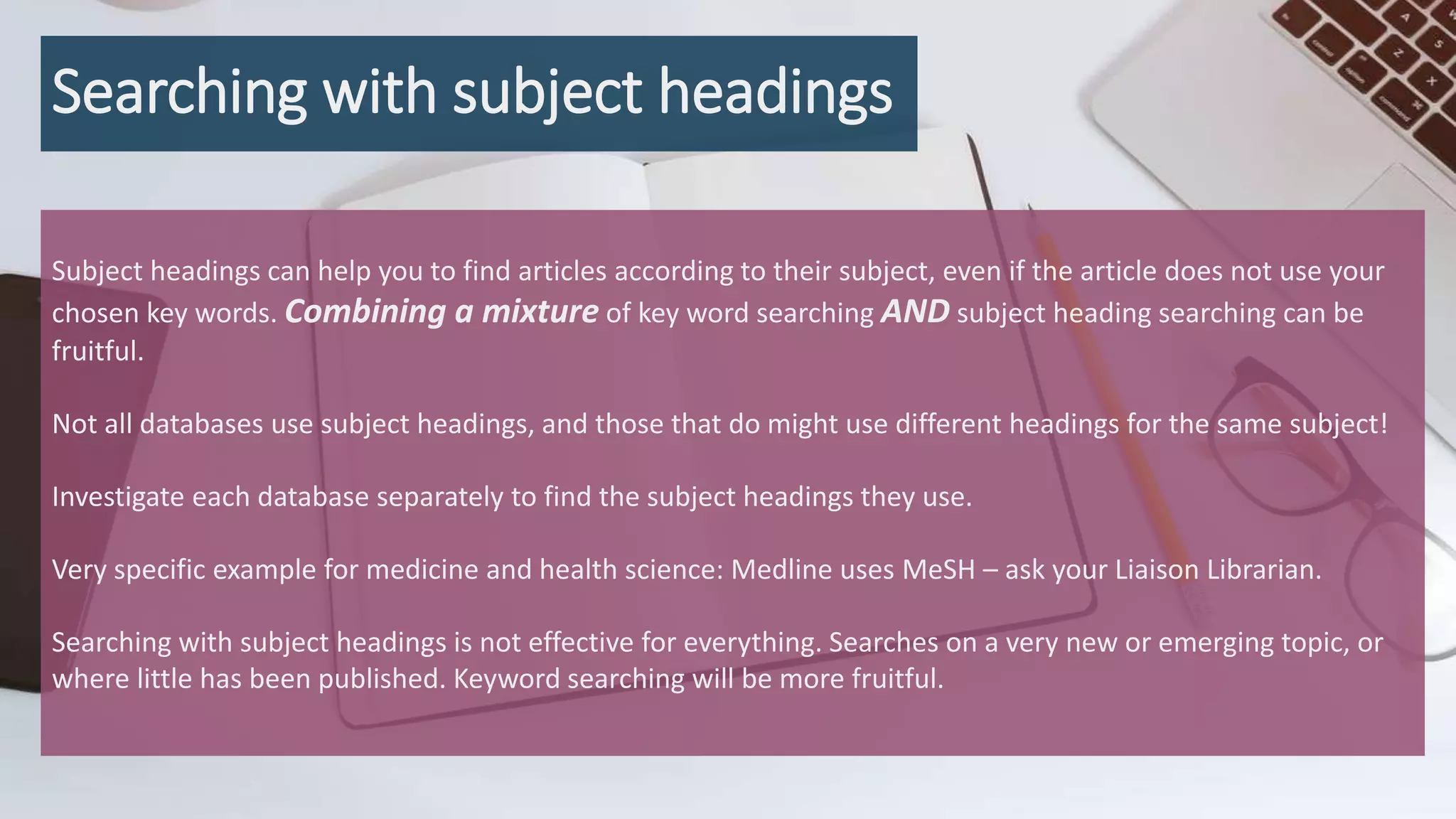 Literature searching tips and tricks | PPTX