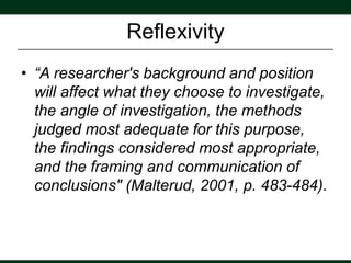 Researcher perspective | PPT