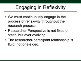 Researcher perspective | PPT