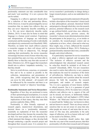 Researcher Positionality | PDF