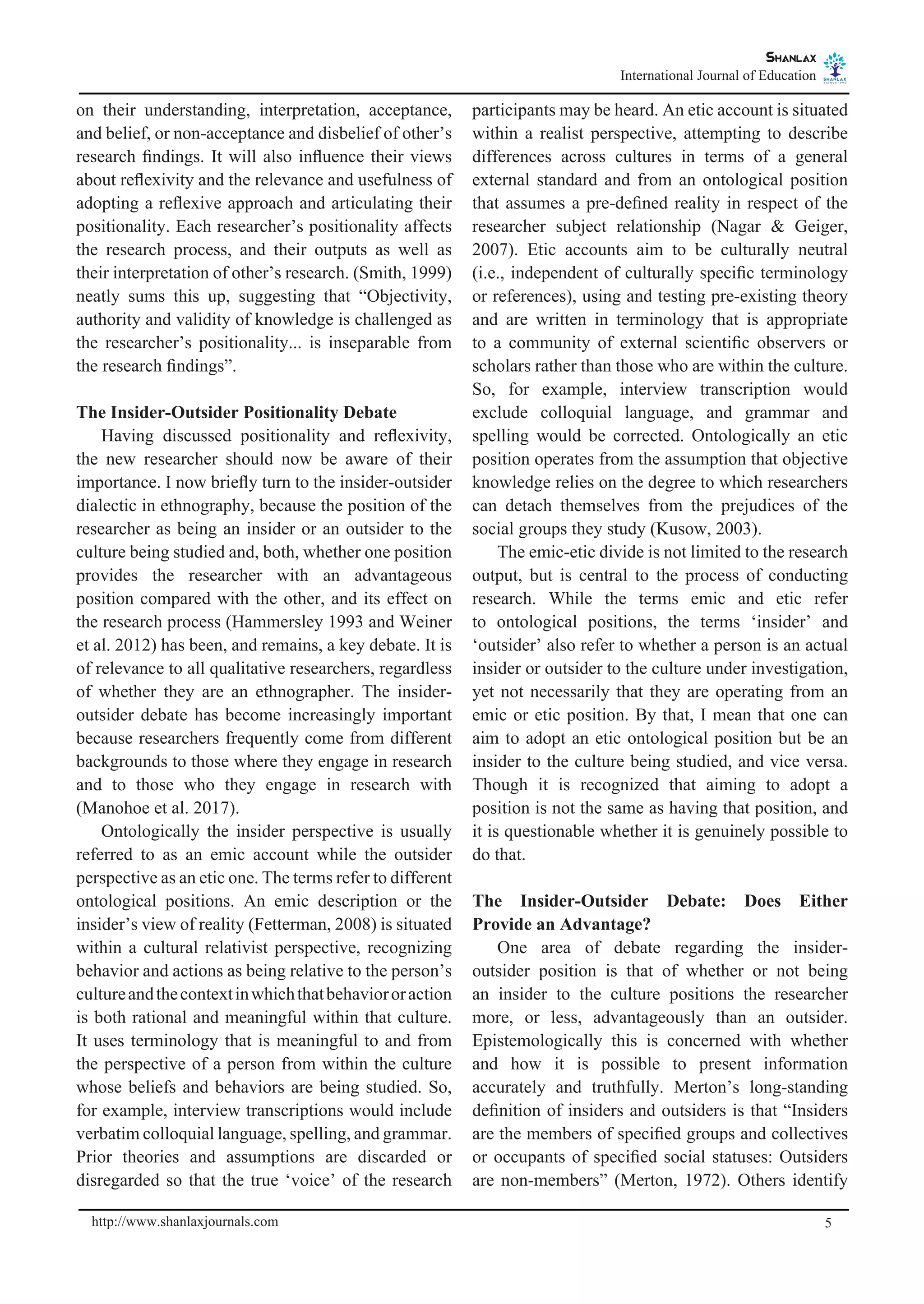 Researcher positionality | PDF