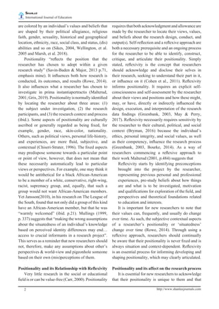 Researcher positionality | PDF