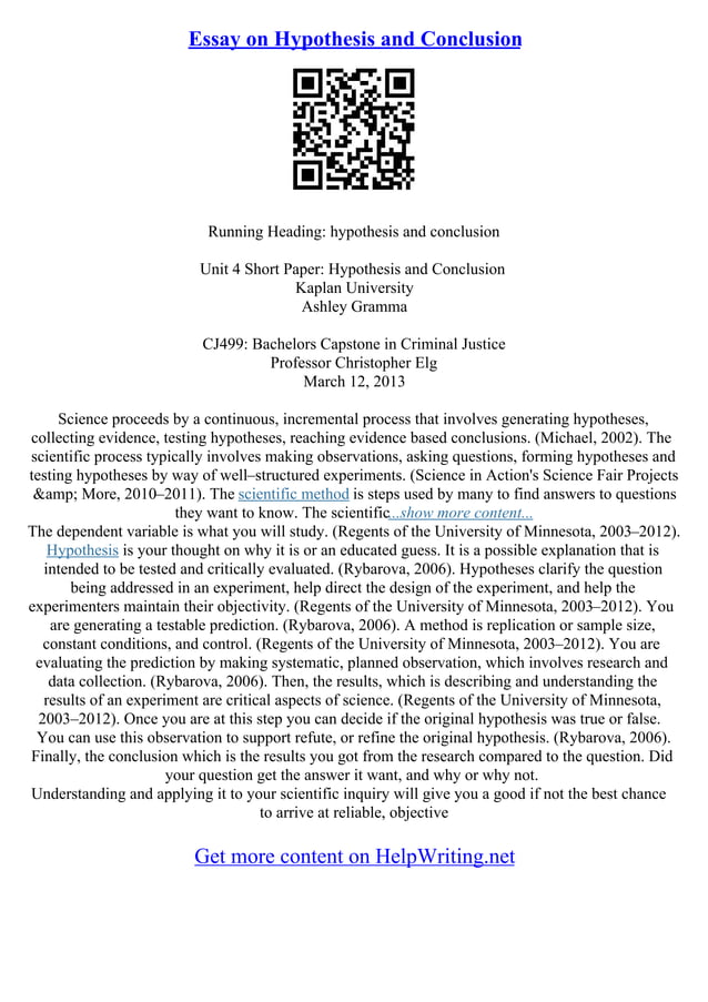 Research Essay Conclusion | PDF