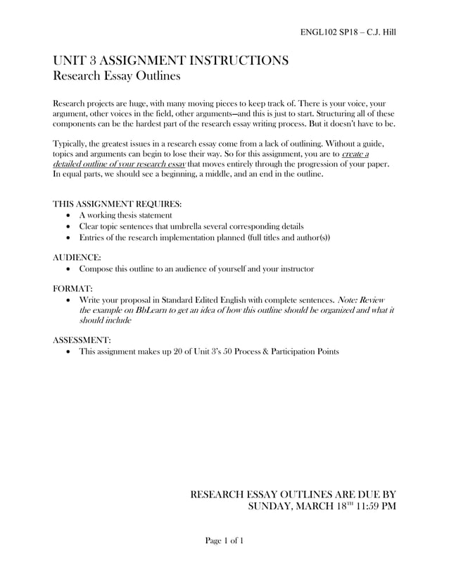 Research essay outlines | PDF