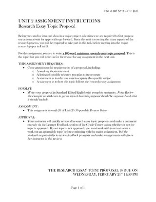 Research essay proposal | PDF