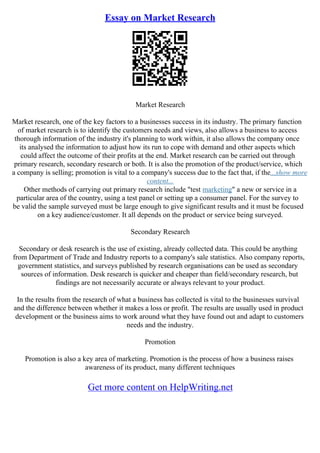 Research Essays Examples | PDF