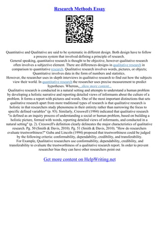 Research Essays Examples | PDF