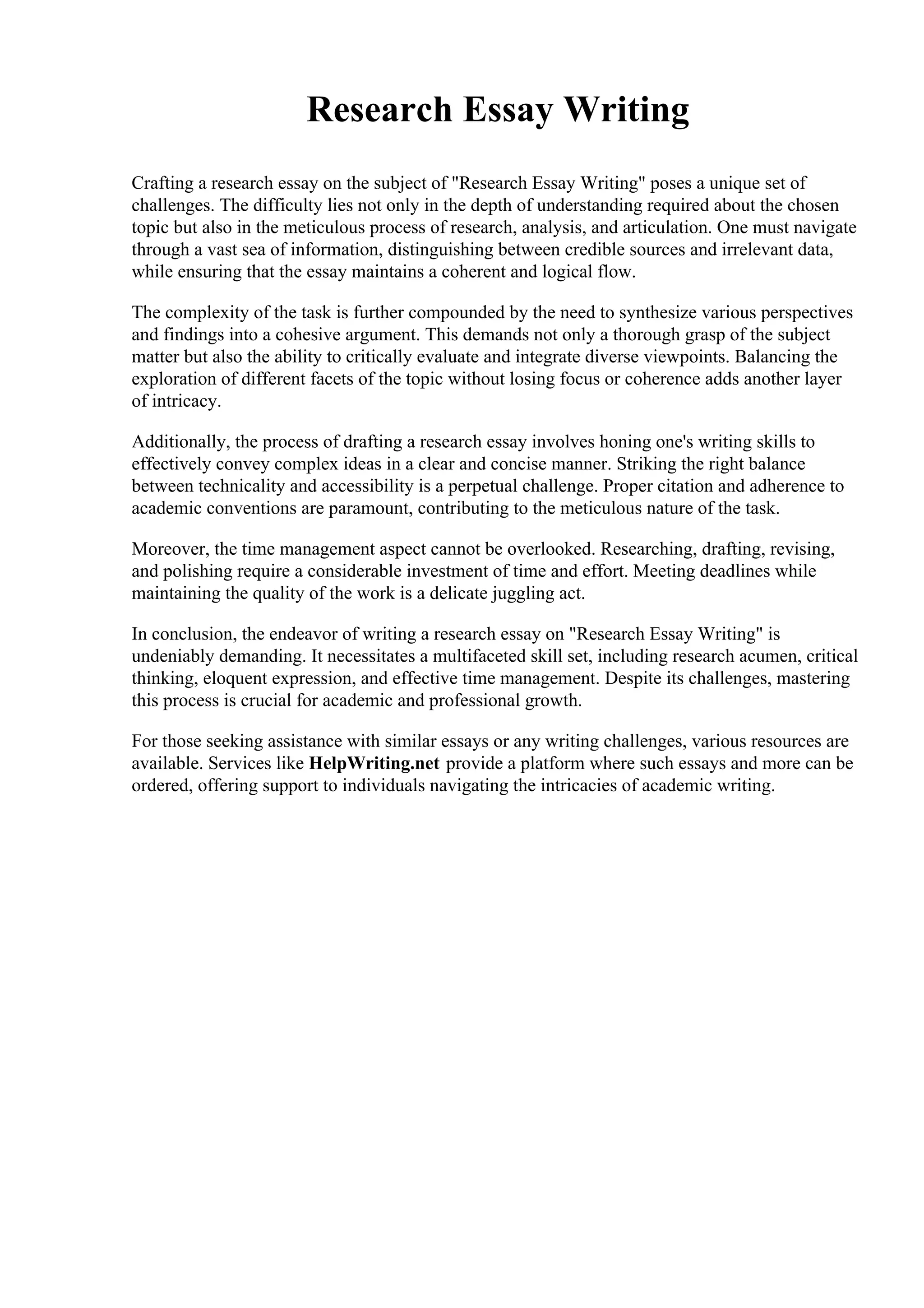 Research Essay Writing.pdf | Homework and Study | Education