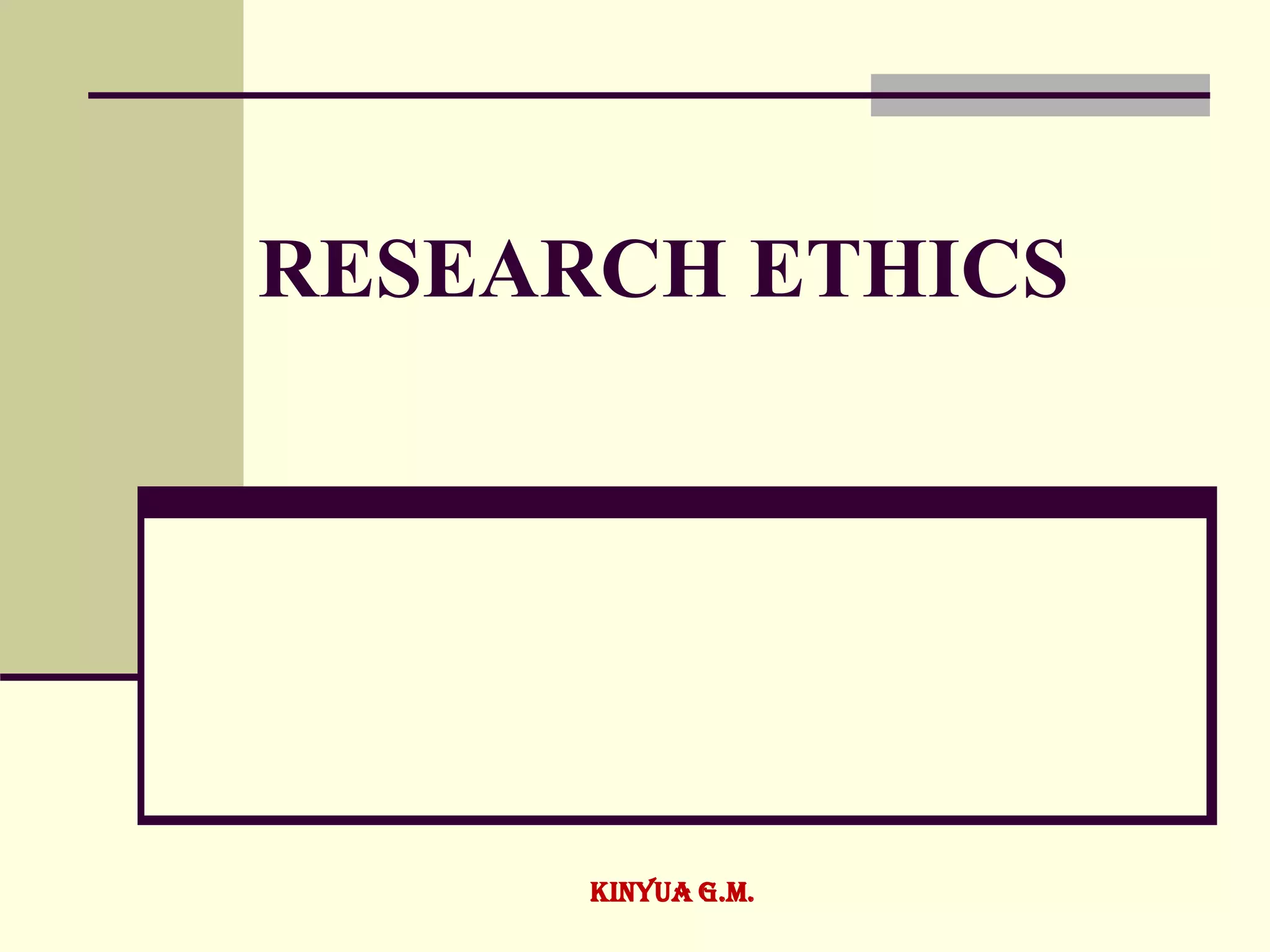 Research Ethics | PDF