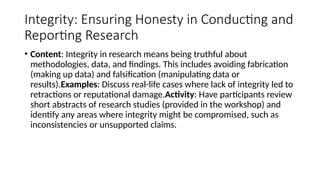 Research Ethics for Researchers and Acadmicians | PPT