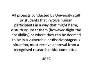 Ethics in Research as per the university | PPT