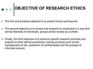 Research ethics and problems encountred by reseachers | PPTX
