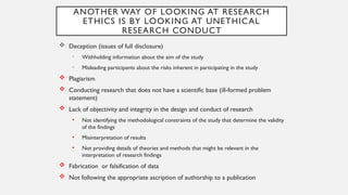 Research Ethics: Protecting Human Subjects | PPTX