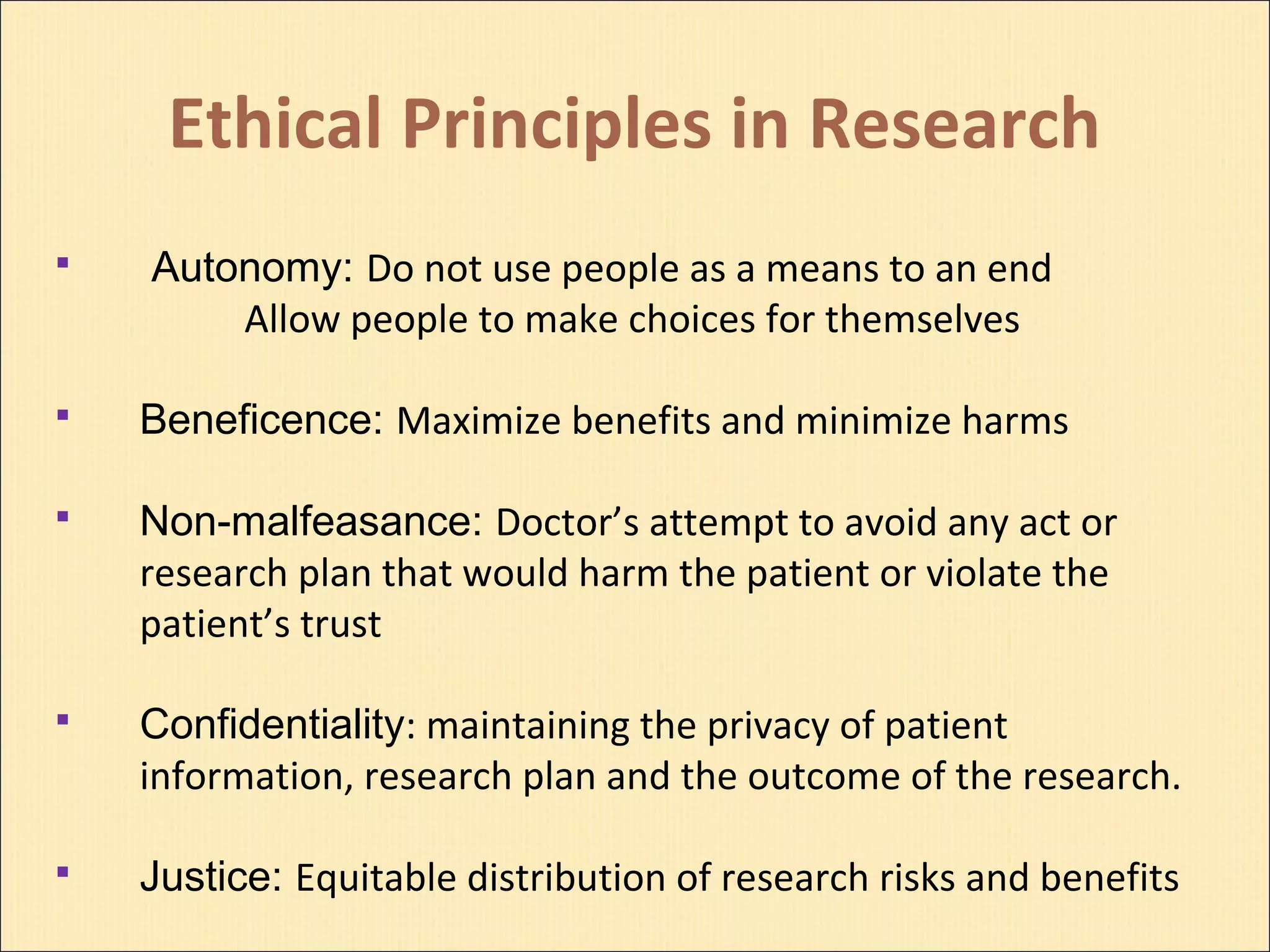 Research ethics in Medicine | PPT