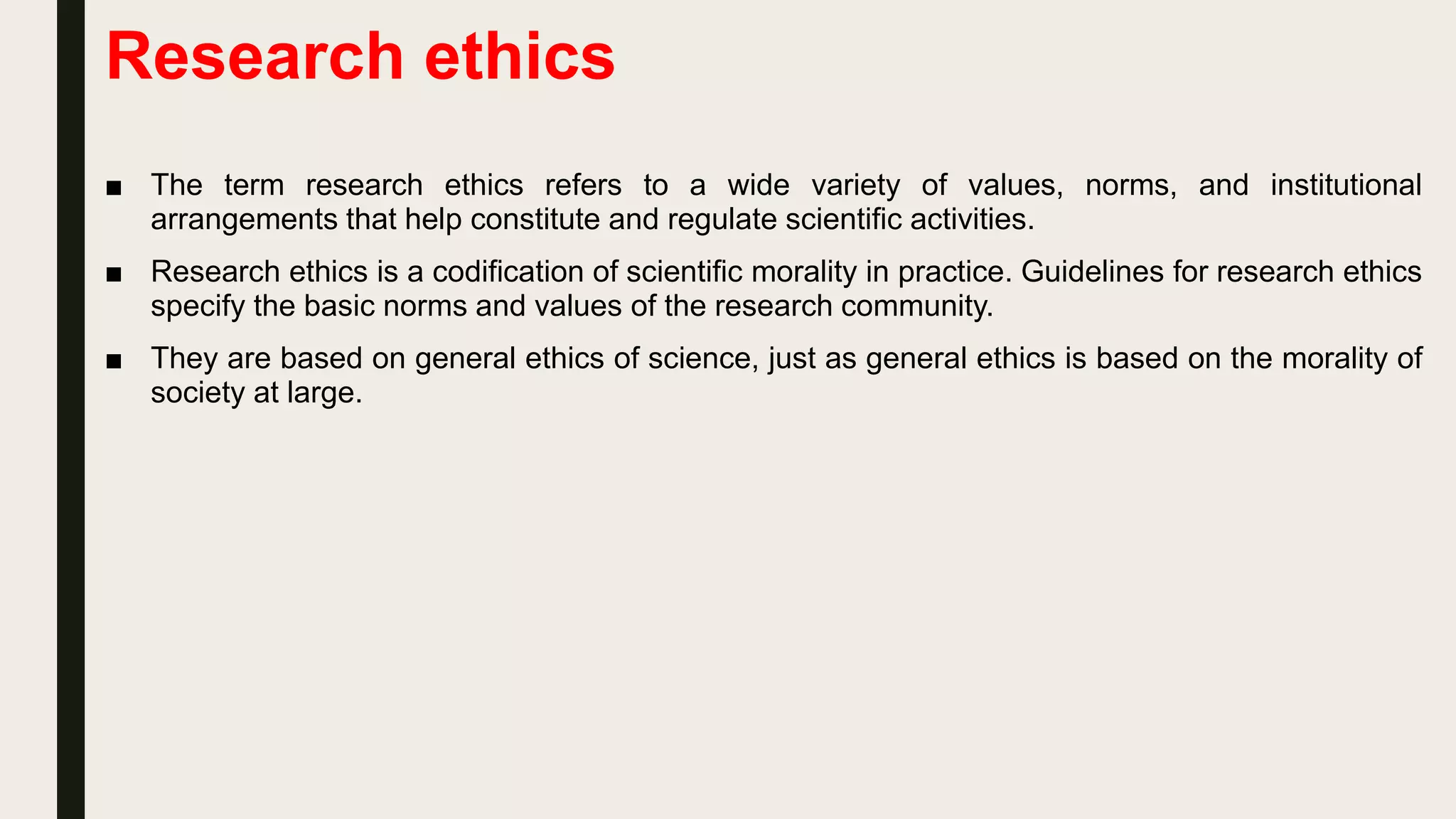 Research ethics in the social sciences | PPTX