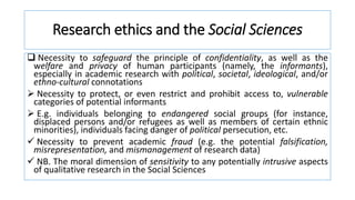 RESEARCH ETHICS IN THE SOCIAL SCIENCES [PPT FILE] .pptx