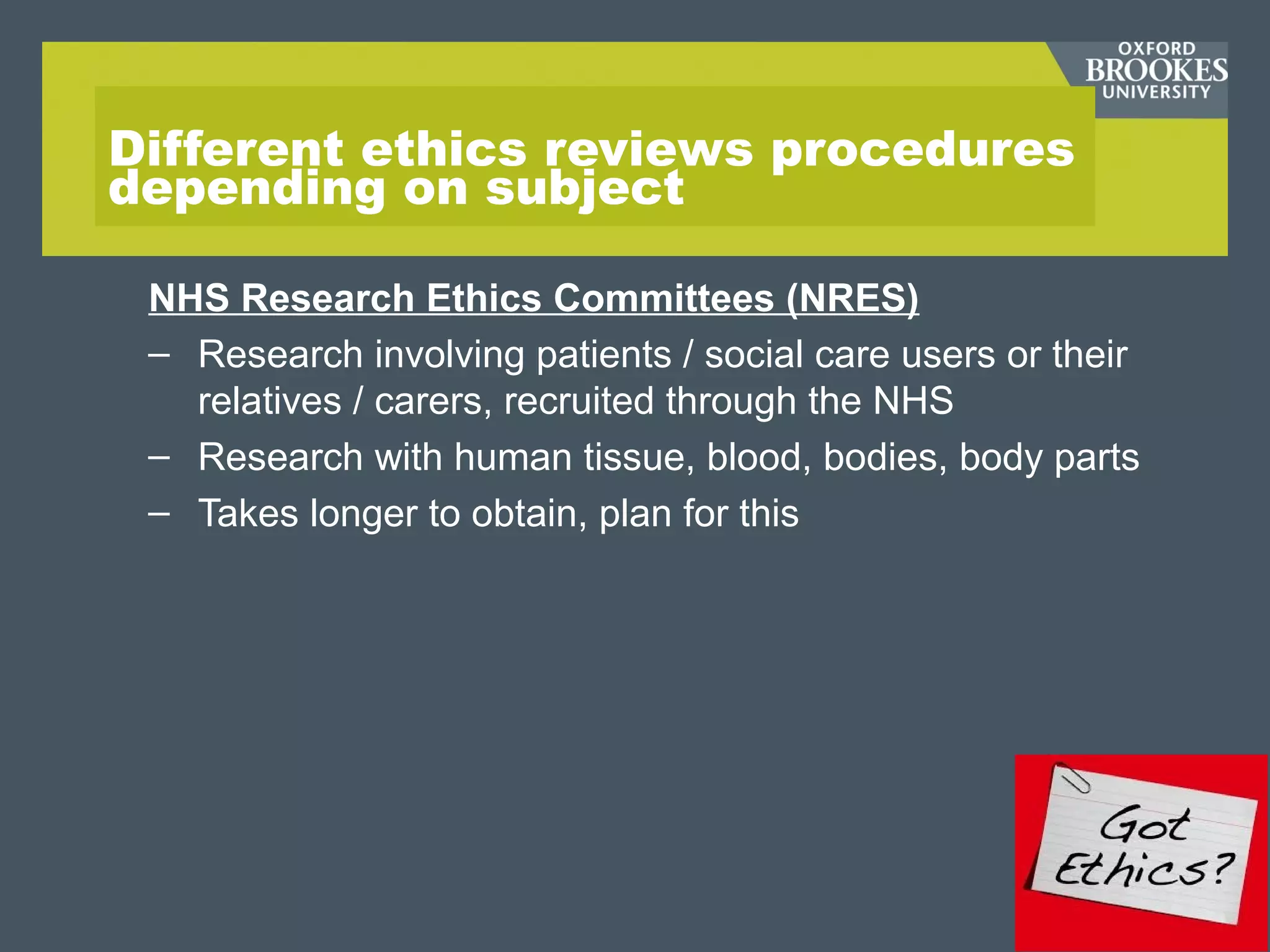 Research ethics overview for social science researchers | PPT