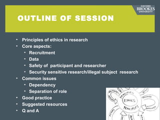 Research ethics overview for social science researchers | PPT