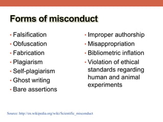 Research ethics & scientific misconduct | PPTX