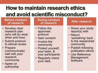 Research ethics & scientific misconduct | PPTX