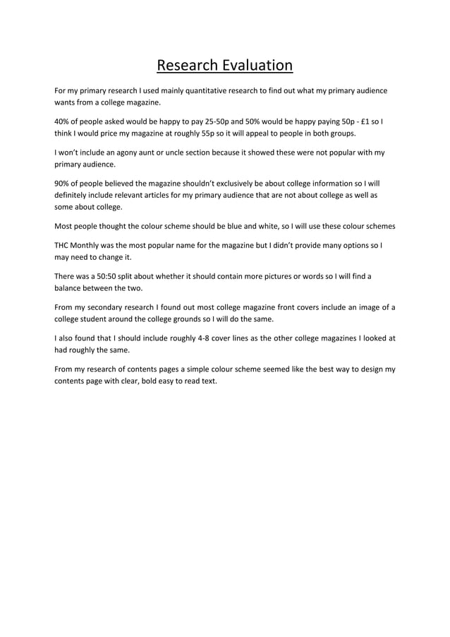 Research evaluation | DOCX