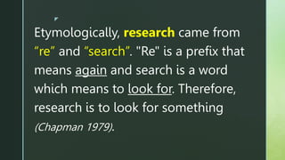 Research Experiences and KNOWLEDGE.pptx