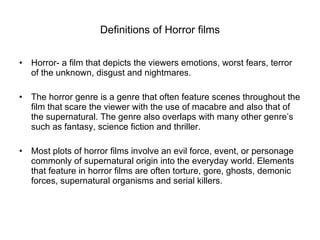 Research: Horror Genre | PPT