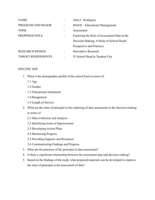 RESEARCH FINAL TITLE FOR EDUCATION MASTER | DOCX