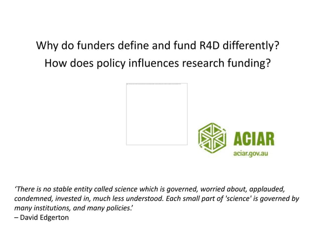 Research for development (R4D): UK Case Study | PPT