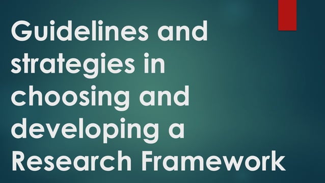 RESEARCH FRAMEWORK practical research.pptx | Science