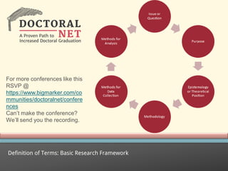 Research frameworks argument and data what is enough? | PPT