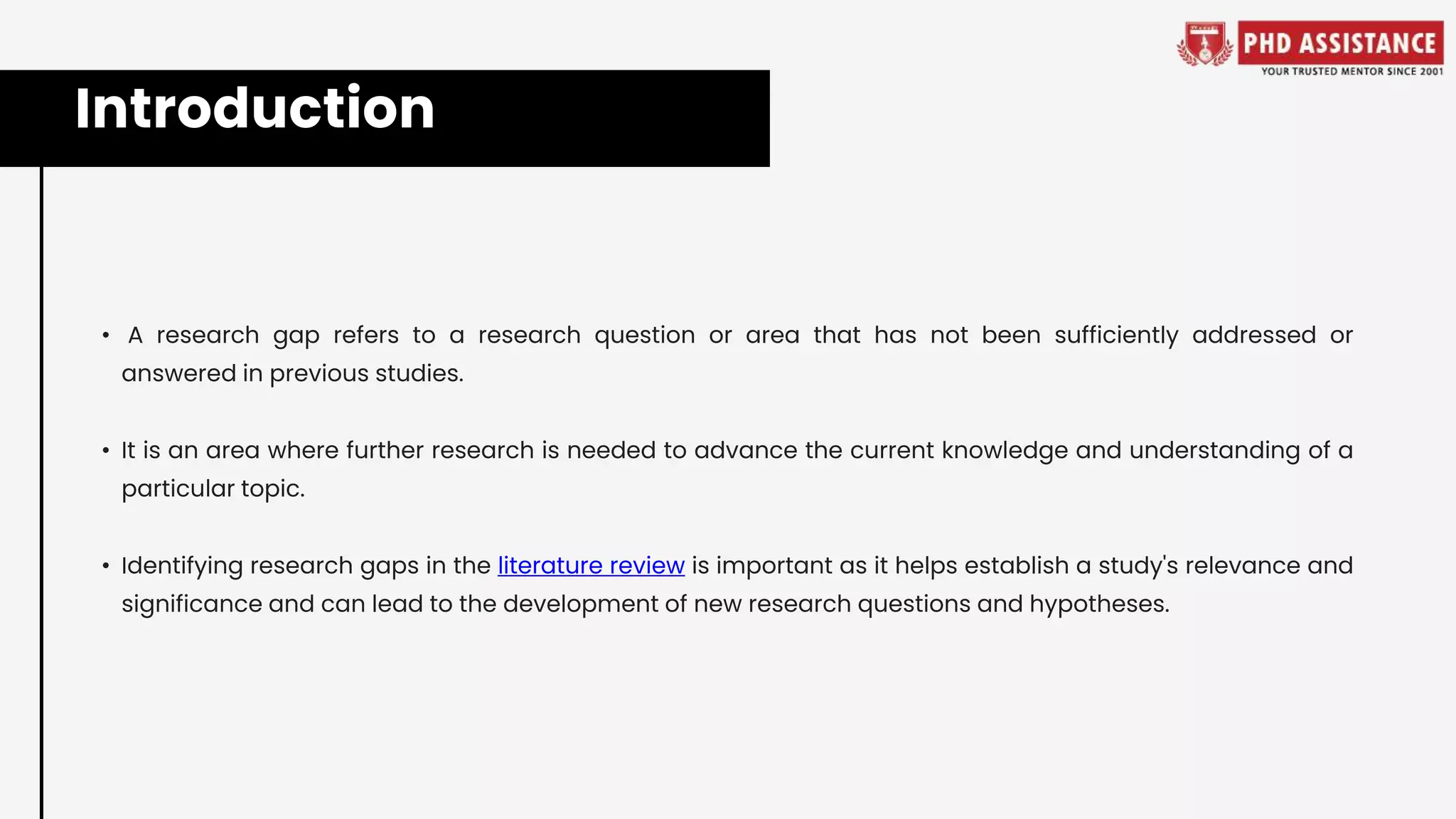 Literature gap in research | PPTX