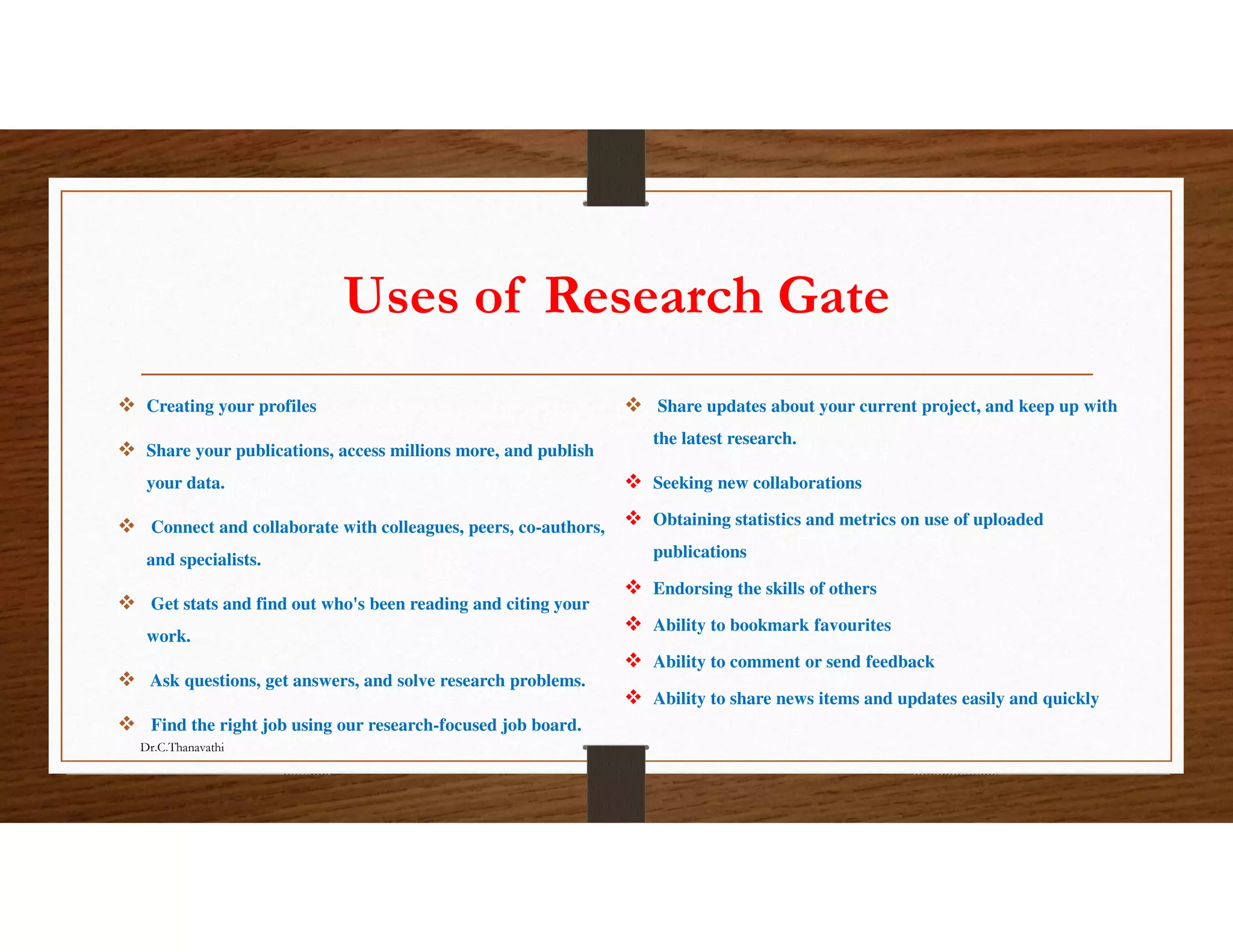 Research Gate Profile Dr.C.Thanavathi | PDF