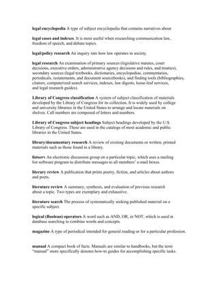 Research glossary | DOC