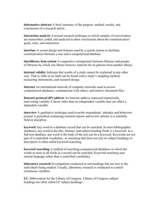 Research glossary | PDF