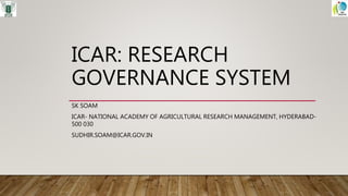 Research governance in ICAR | PPTX