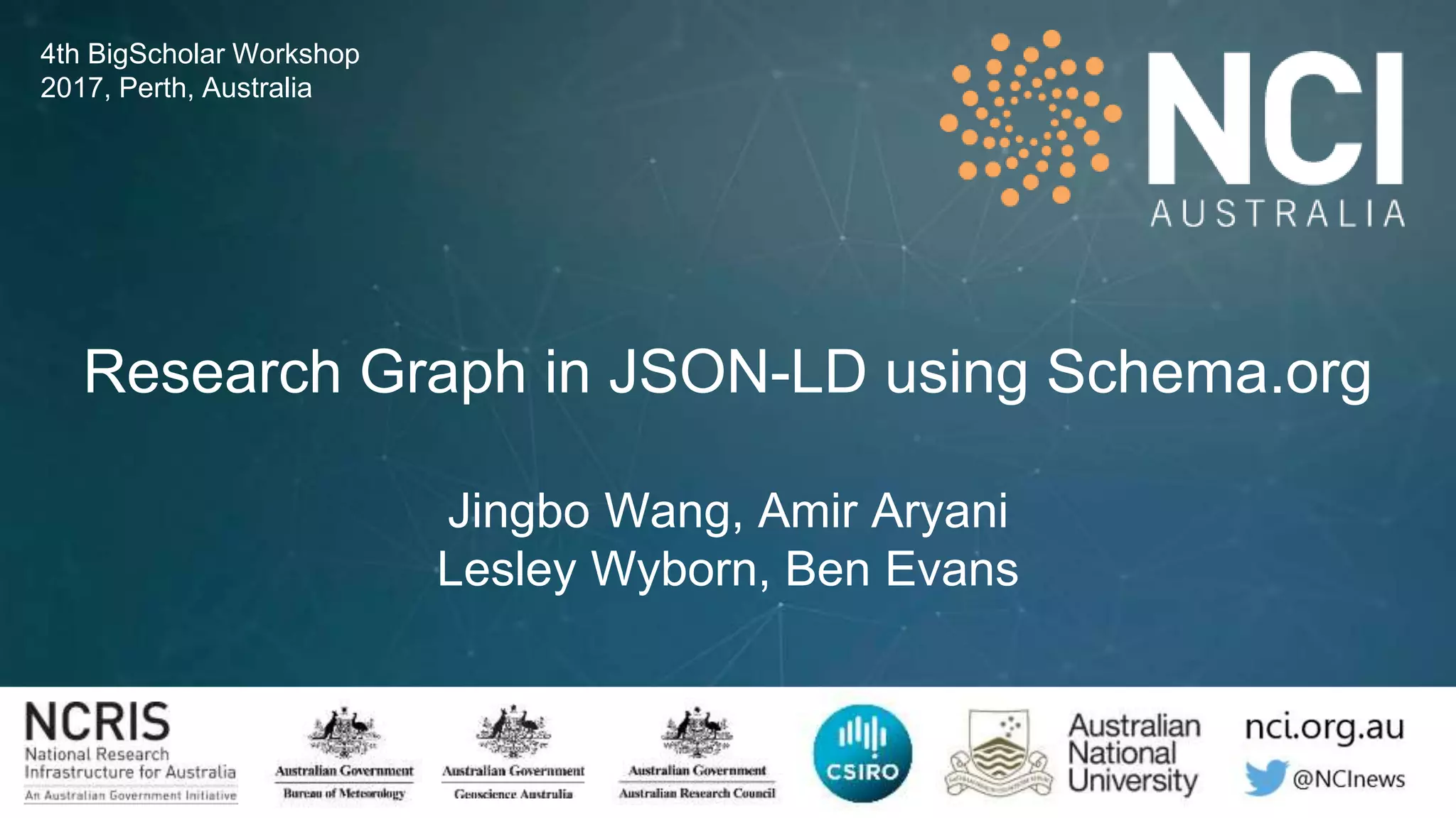 Providing Research Graph data in JSON-LD using Schema.org | Free Download