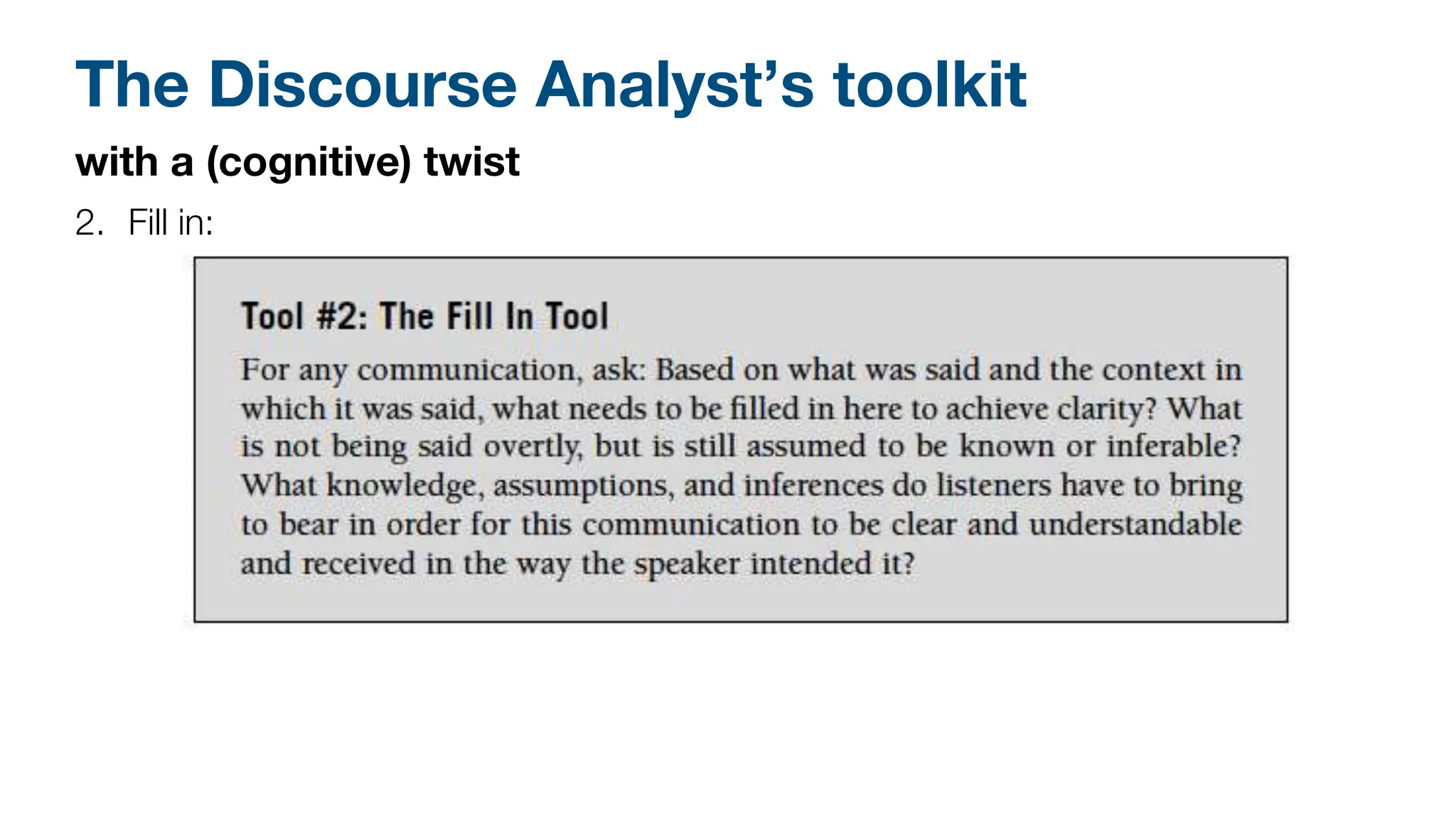 Discourse analysis Gee A toolkit .pptx | Free Download