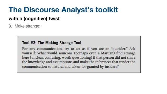 Discourse analysis Gee A toolkit .pptx | Free Download