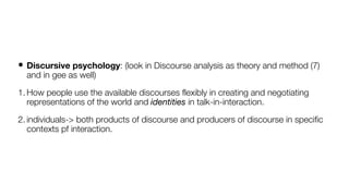 Discourse analysis Gee A toolkit .pptx
