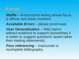 Research guidance: R&EE | PPT