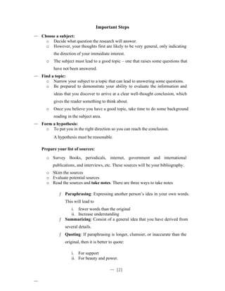 Research guidlines | PDF | Homework and Study | Education