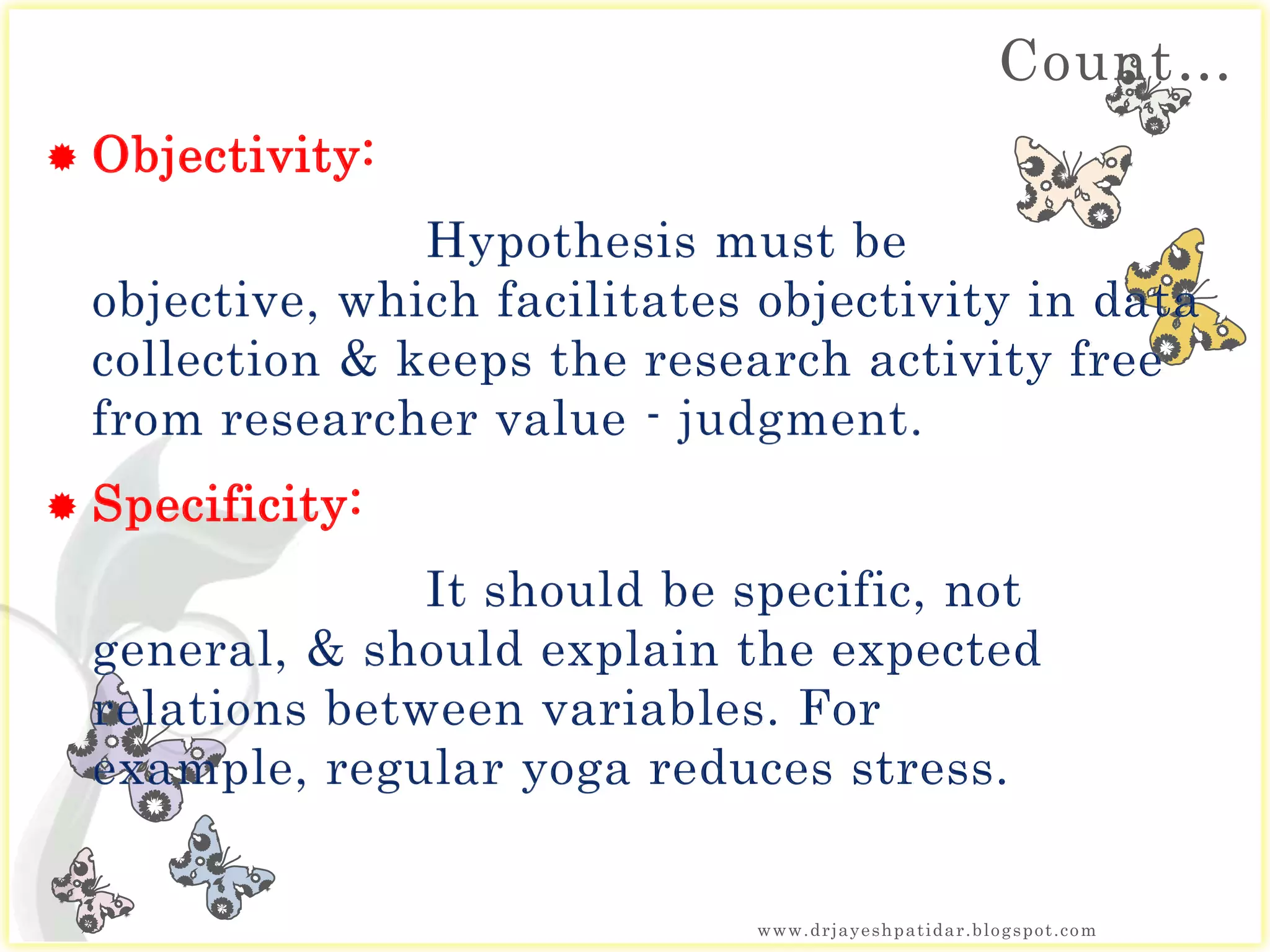 Research hypothesis | PPSX