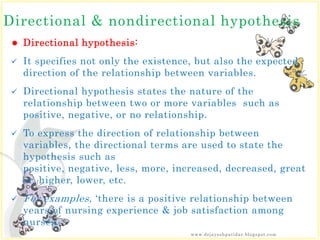 Research hypothesis | PPSX