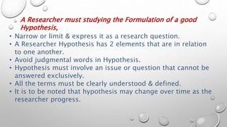 Research hypothesis | PPT