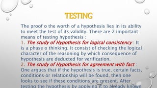 Research hypothesis | PPT