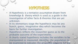 Research hypothesis | PPTX